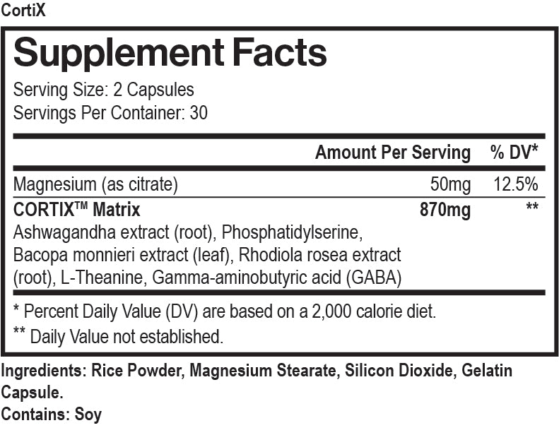 Cortix - Stress Relief & Cortisol Support Supplement | Max Muscle Nutrition