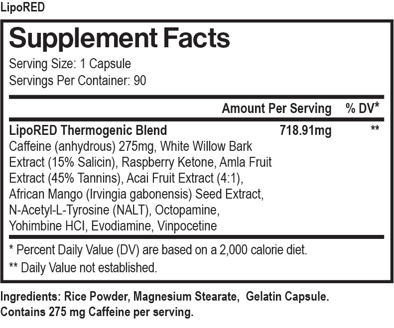 LIPO RED™ - Thermogenic Fat Burner & Appetite Suppressant | Max Muscle ...