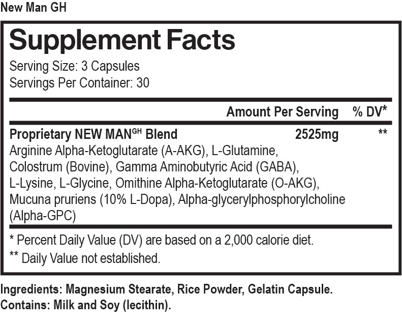 New Man GH - Growth Hormone & Testosterone Support | Max Muscle Nutrition
