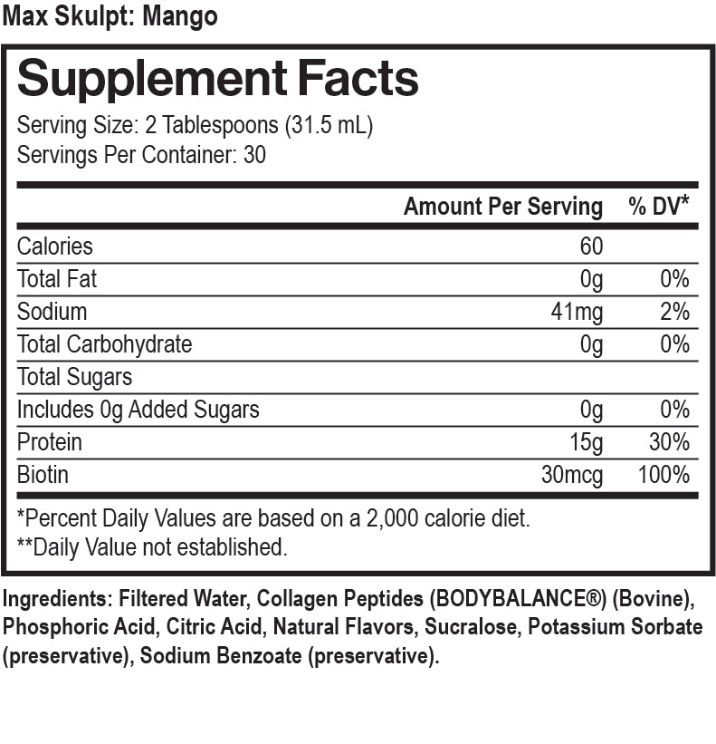 Max Skulpt – Liquid Collagen for Lean Muscle, Skin & Joint Support ...